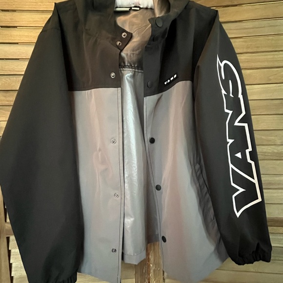 Vans | Jackets & Coats | Vans Black And Gray Childs Large Jacket | Poshmark